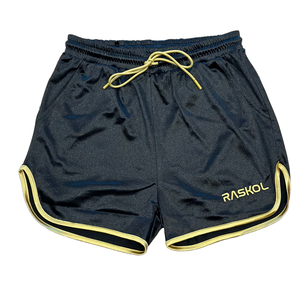 RASKOL BLACK & GOLD SILK SHORTS (LIMITED EDITION) – Raskol Apparel
